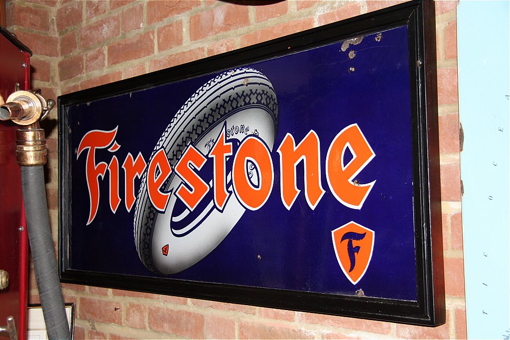 Enamel Signs | Petrol Pumps | Petroliana | Automobilia | FIRESTONE TYRES