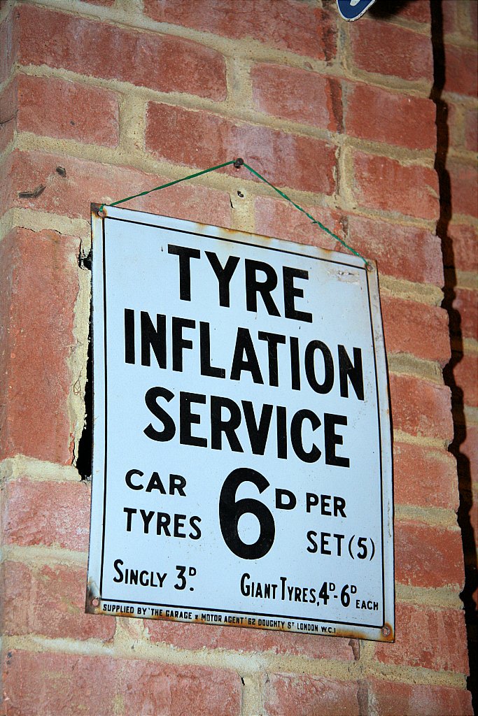 Enamel Signs | Petrol Pumps | Petroliana | Automobilia | TYRE INFLATION