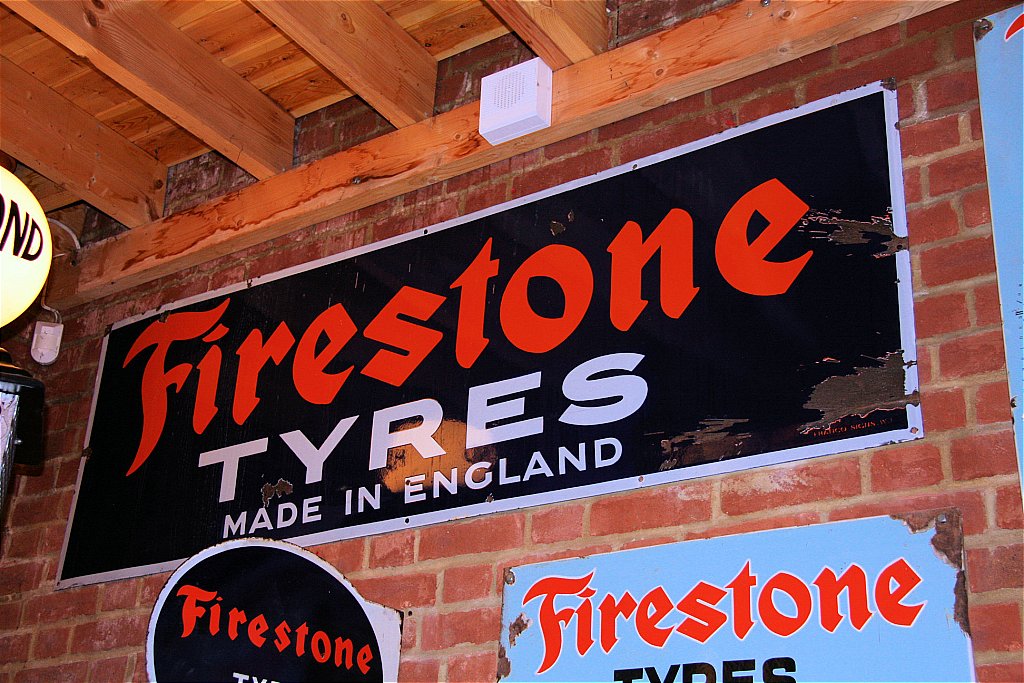 Enamel Signs | Petrol Pumps | Petroliana | Automobilia | FIRESTONE TYRES