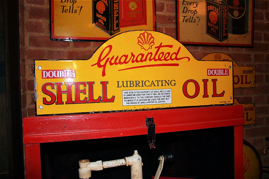 Enamel Signs | Petrol Pumps | Petroliana | Automobilia | SHELL OIL DOUBLE